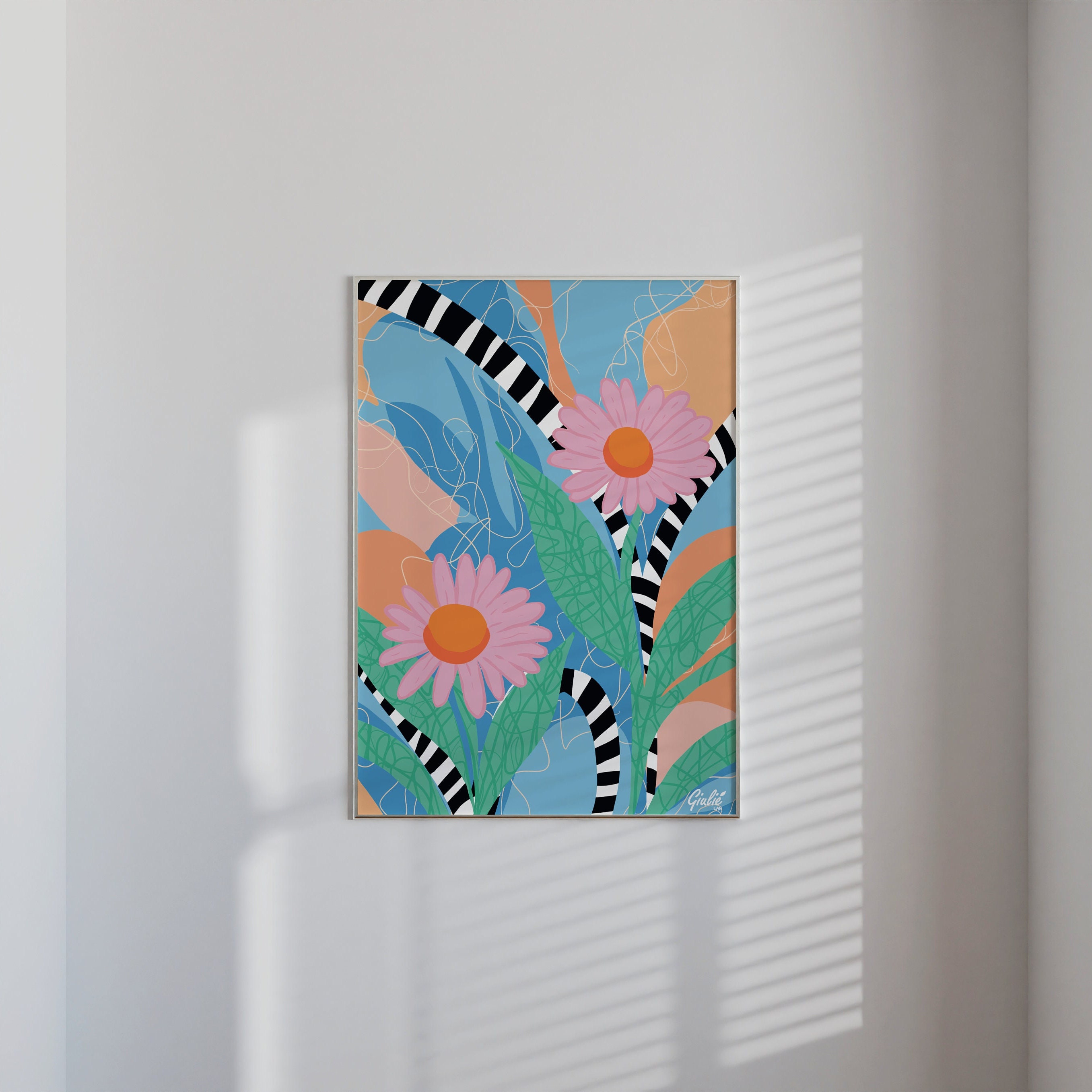 Daisy Flower Printable Poster, Colorful Daisy Lover Illustration, Fun ...