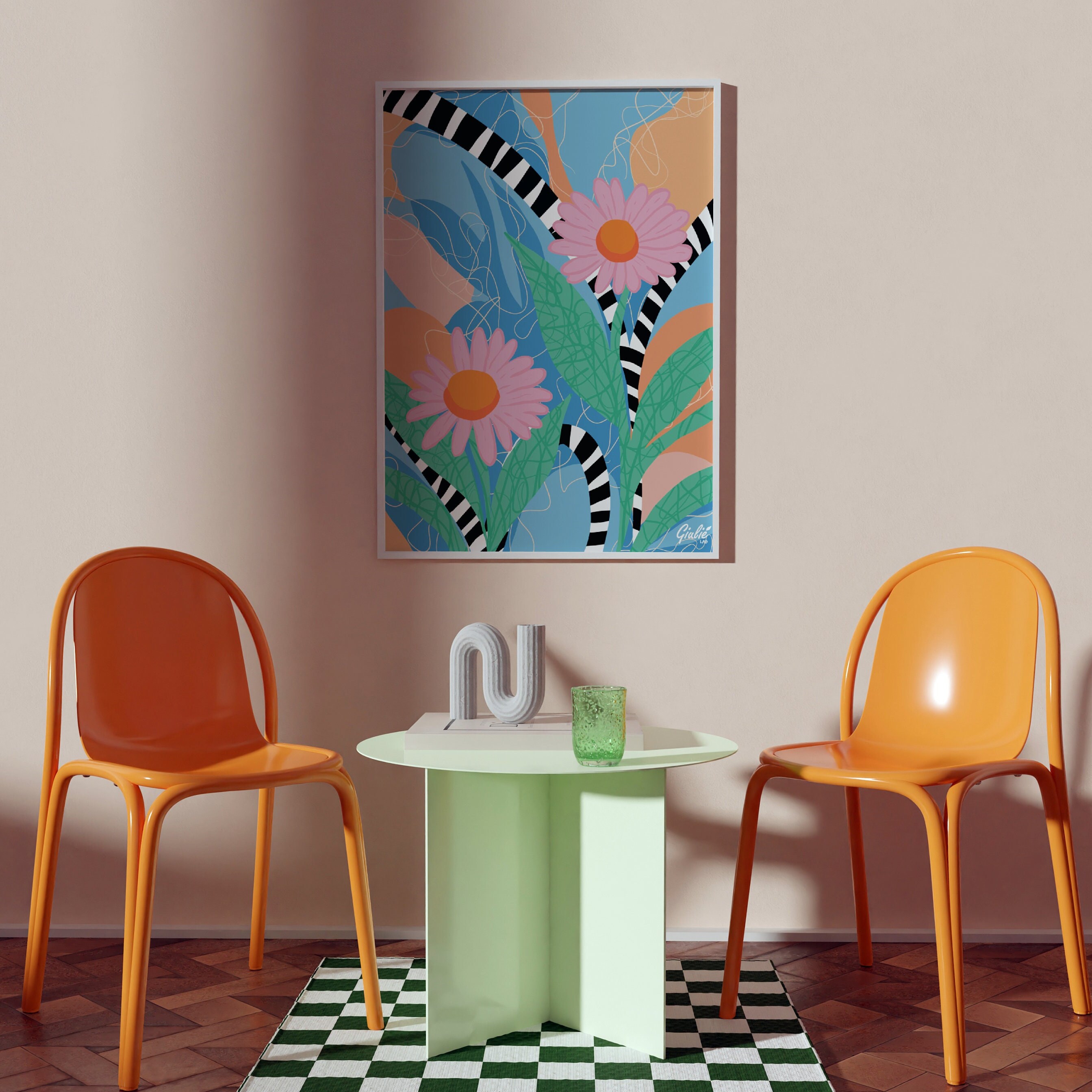 Daisy Flower Printable Poster, Colorful Daisy Lover Illustration, Fun ...