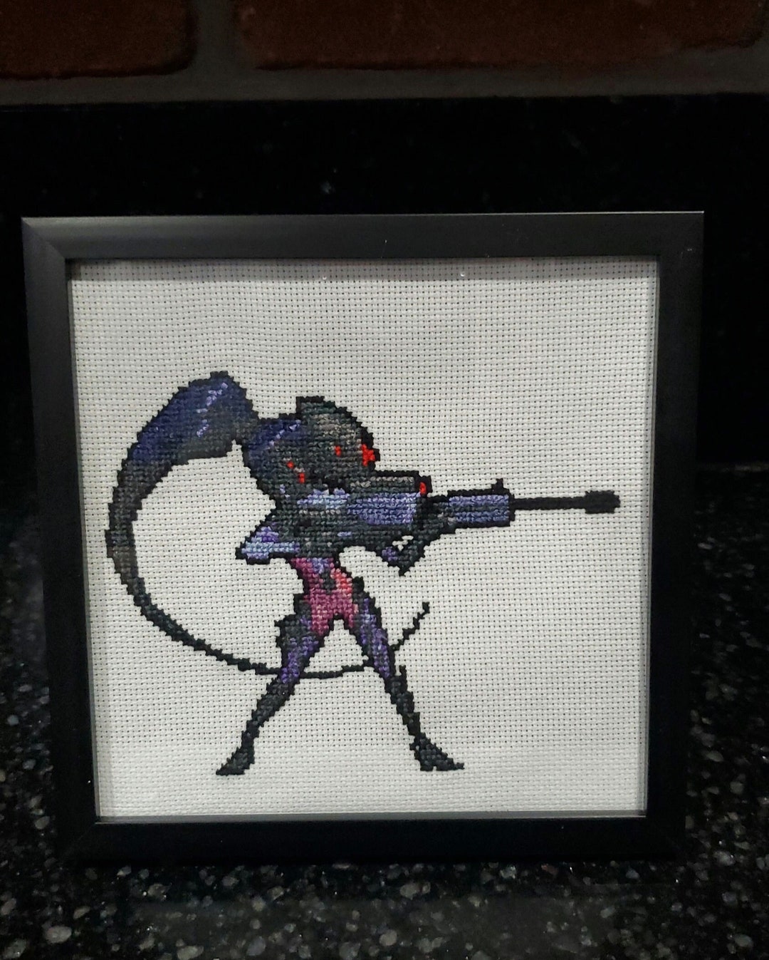 Overwatch Widowmaker Cross Stitch Pixel Art FRAMED - Etsy
