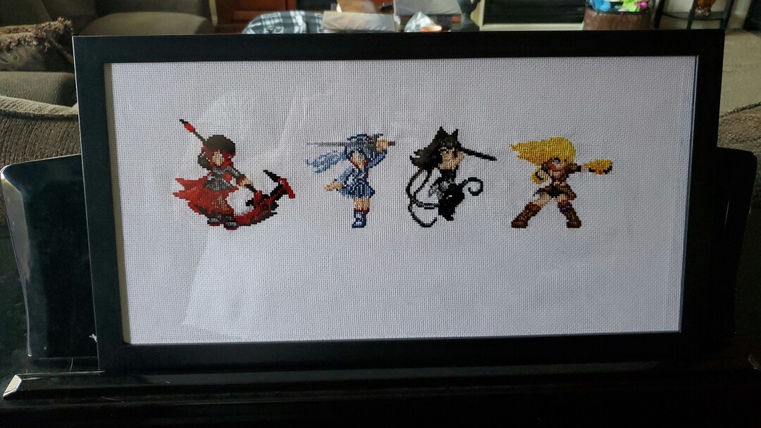 RWBY Cross Stitch FRAMED - Etsy