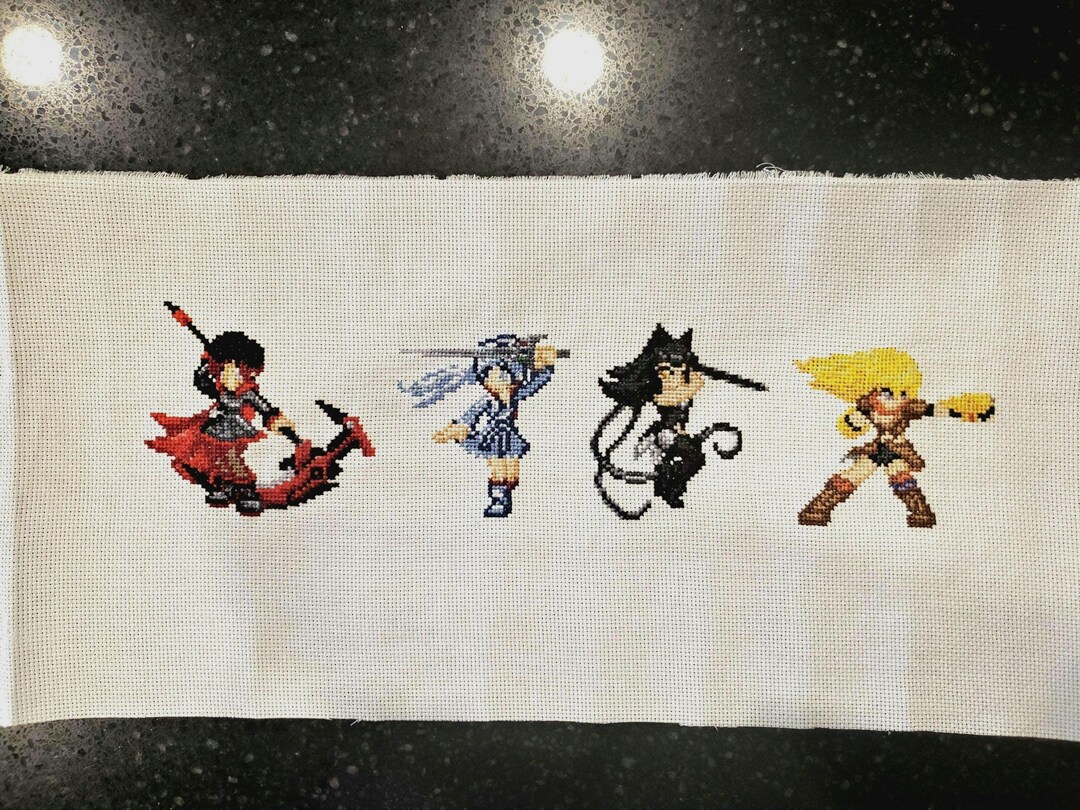 RWBY Cross Stitch NOT FRAMED - Etsy