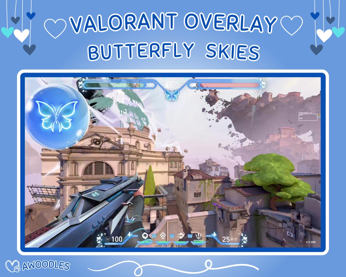 Blue Butterfly Skies [valorant Overlay] With Map Cover - Etsy