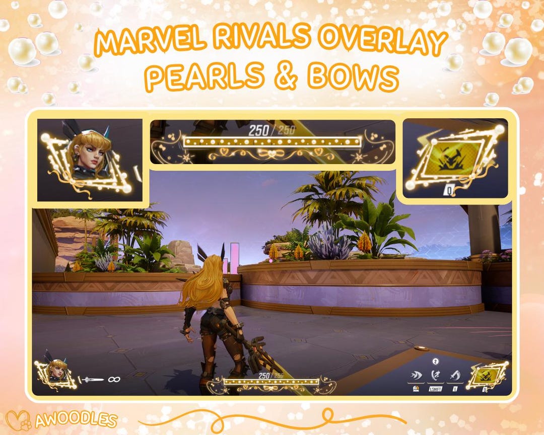 Pearls & Bows Yellow marvel Rivals Overlay - Etsy