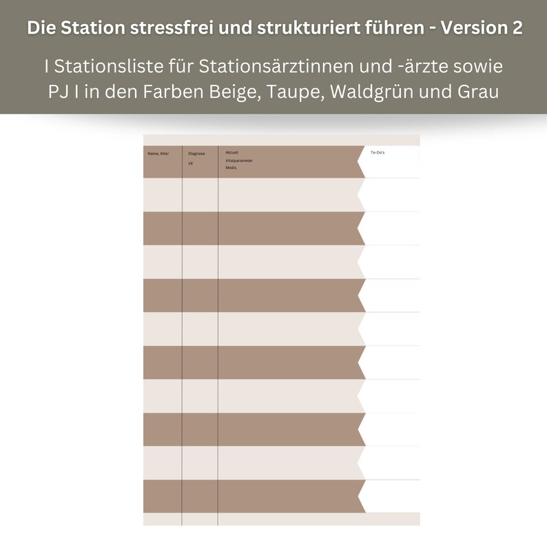 Run the Ward in a Stress-free and Structured Way Version 2 Ward List ...