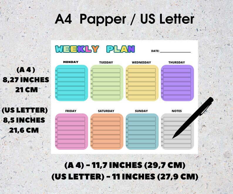 Editable Weekly Planner | Printable, Digital | Weekly Planner PDF ...
