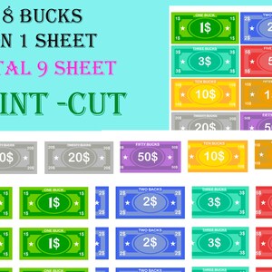 Editable Kids Reward Bucks | Printable | Mom Bucks, PDF Reward System ...