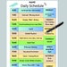 Daily Schedule, Editable PDF File. Daily Schedule Template, Daily ...