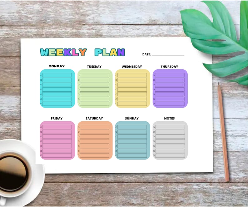 Editable Weekly Planner | Printable, Digital | Weekly Planner PDF ...