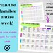 Family Chore Chart, Editable Family Planner Printable, Weekly Family ...