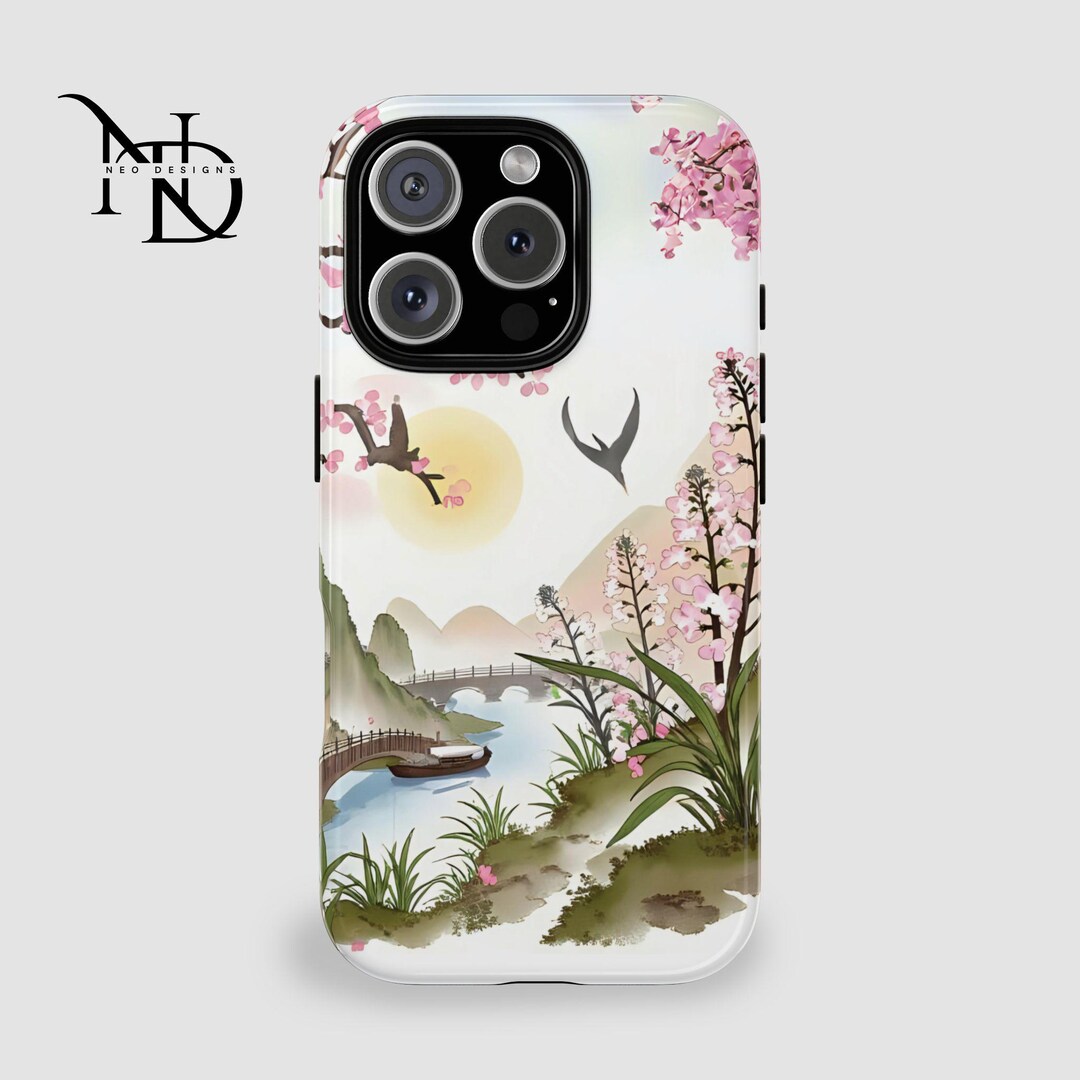 Cherry Blossom Phone Case: Asian Floral Design, Protective Cell Cover ...