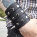 Gothic Leather Spiked Bracelet - High Quality Punk Spike Rivets Cuff ...