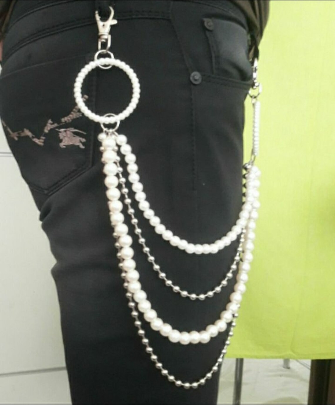 Metal Punk Rock Layered Chain Keychains for Men Women Waist Key Chain ...