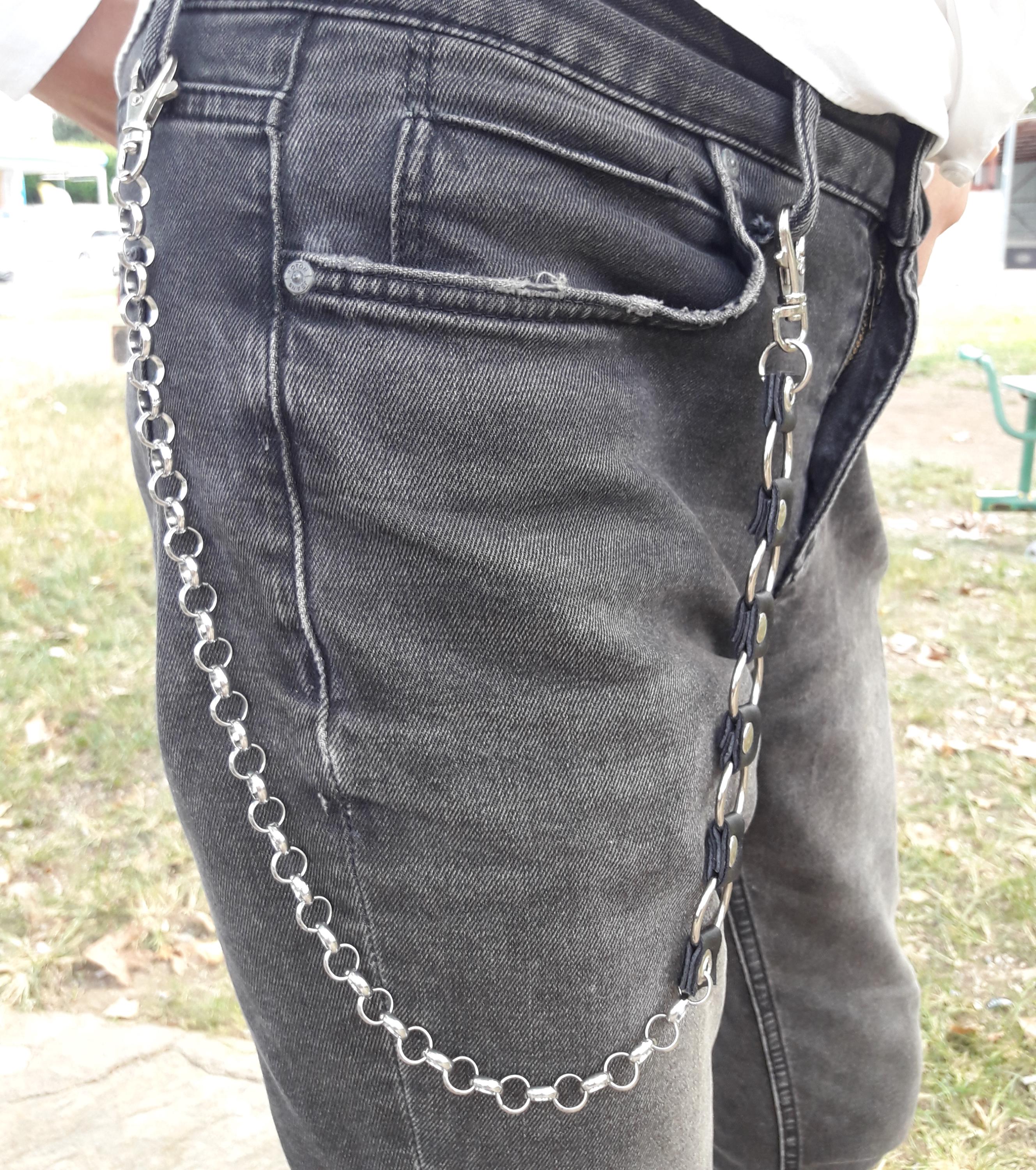 Metal Punk Rock Layered Chain Keychains for Men Women Waist Key Chain ...