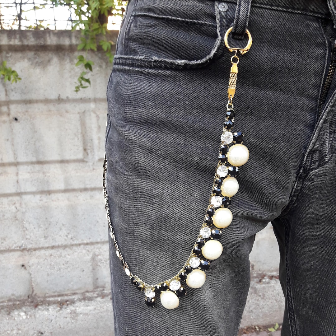 Metal Punk Rock Layered Chain Keychains for Men Women Waist Key Chain ...