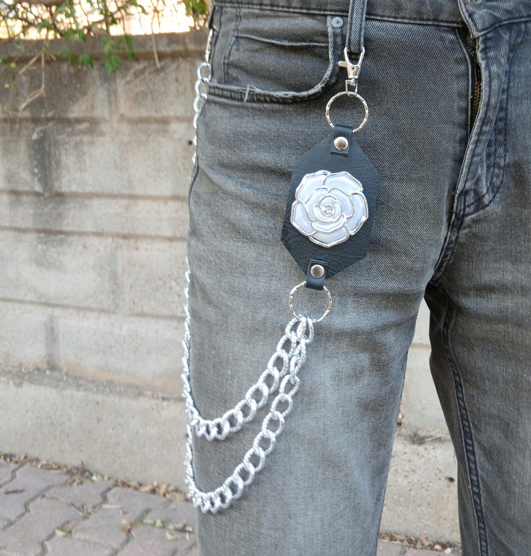 Metal Punk Rock Layered Chain Keychains for Men Women Waist Key Chain ...