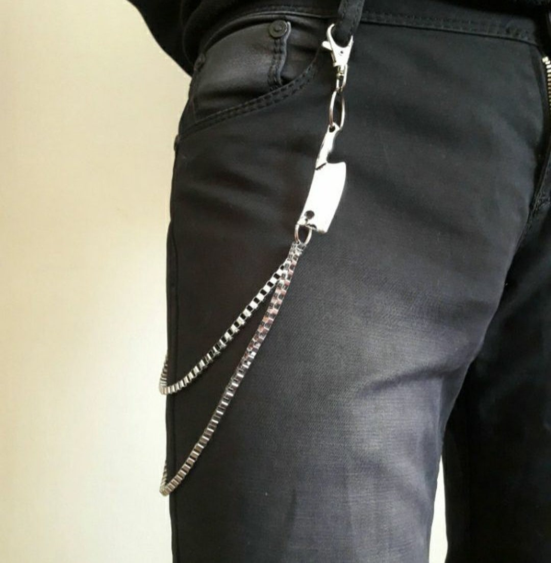 Metal Punk Rock Layered Chain Keychains for Men Women Waist Key Chain ...