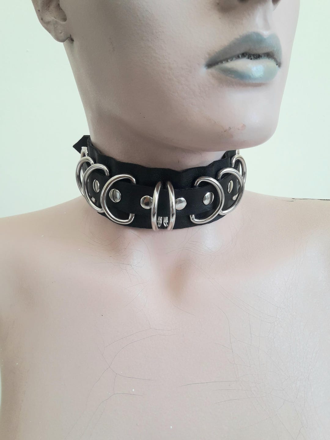 Handmade Leather Choker High Quality Leather With Metal Ring Chokers ...