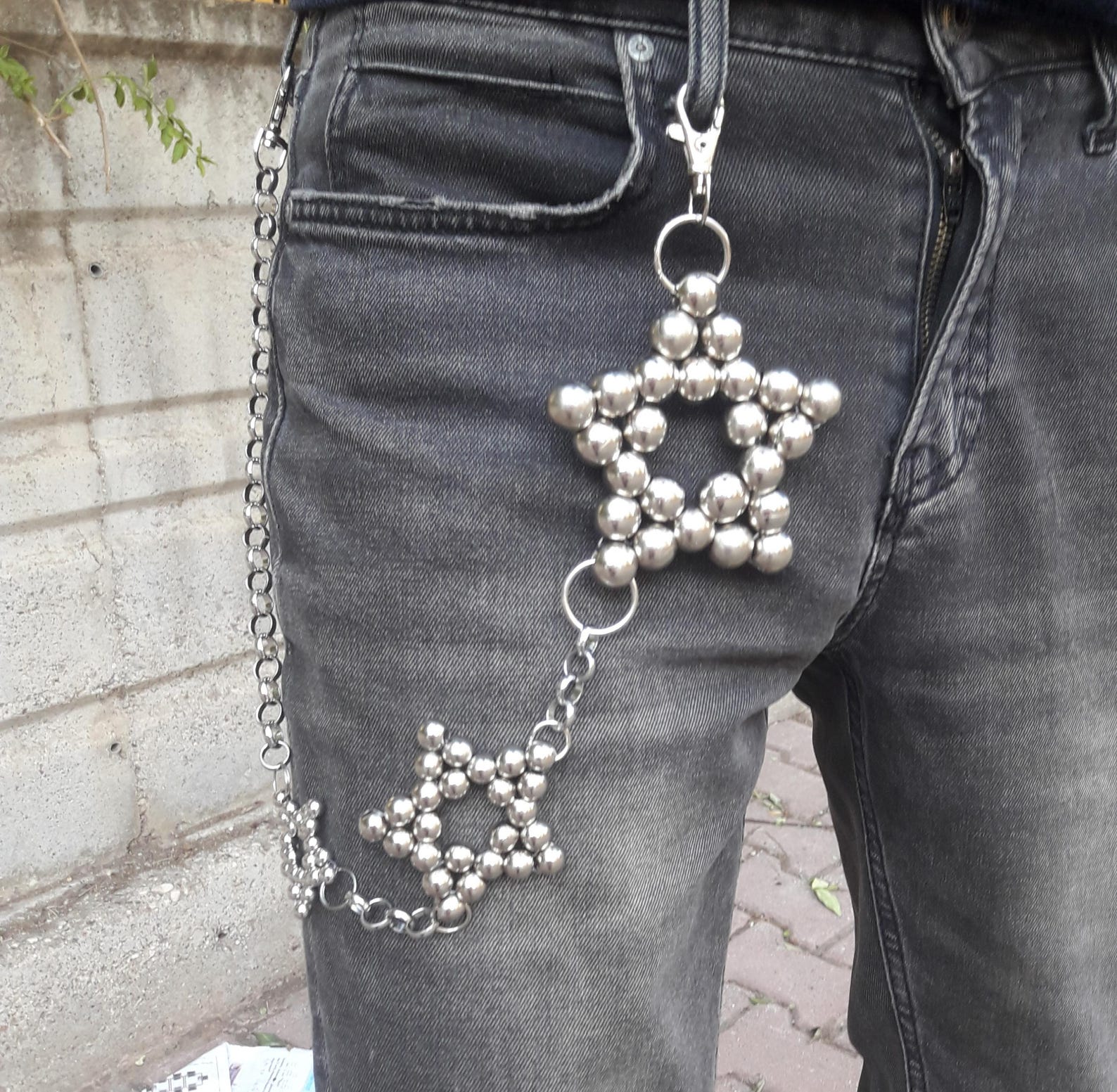 Metal Punk Rock Layered Chain Keychains for Men Women Waist Key Chain ...