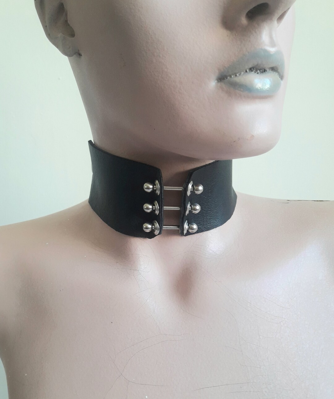Handmade Leather Choker -high Quality Leather Chokers - Leather Rocker ...