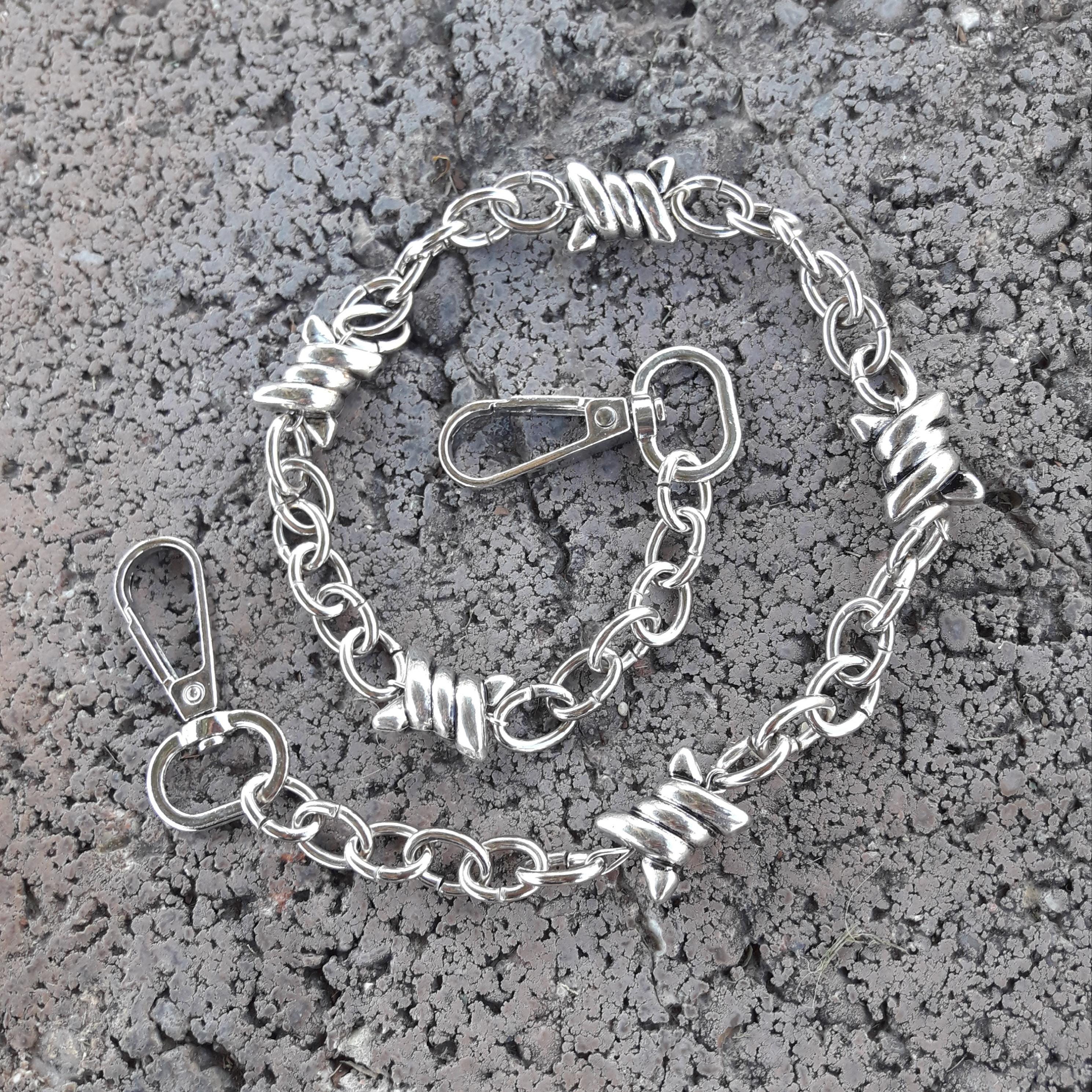 Metal Punk Rock Layered Chain Keychains for Men Women Waist Key Chain ...