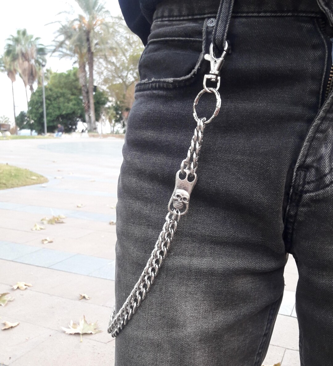 Metal Punk Rock Layered Chain Keychains for Men Women Waist Key Chain ...
