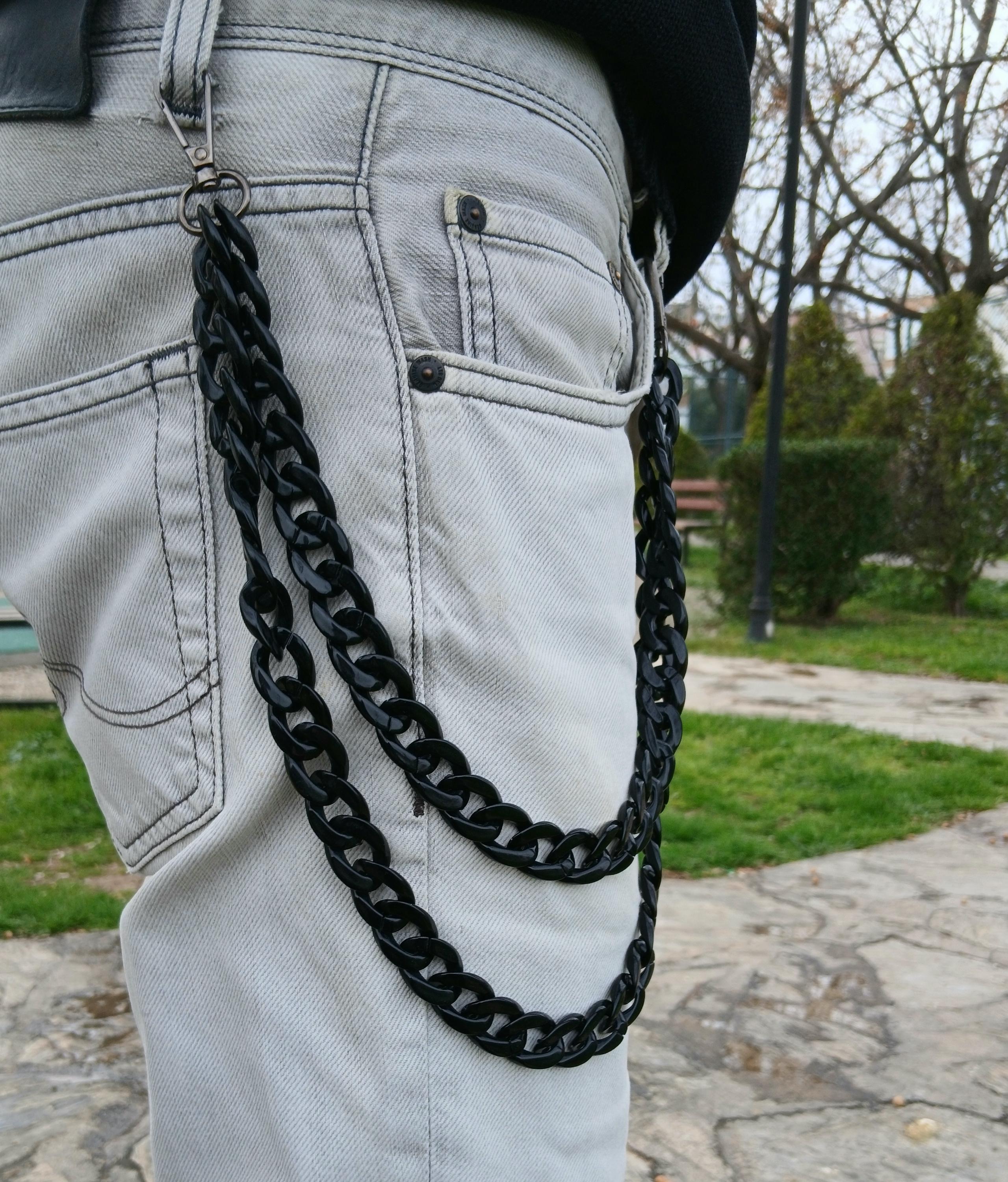 Metal Punk Rock Layered Chain Keychains for Men Women Waist Key Chain ...