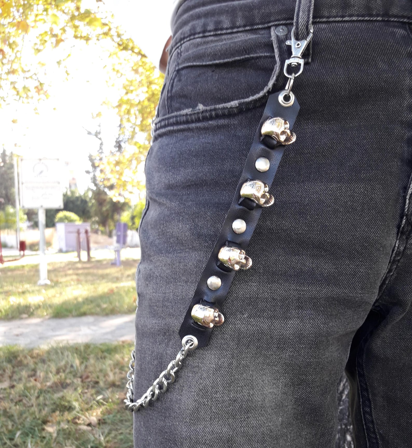 Metal Punk Rock Layered Chain Keychains for Men Women Waist Key Chain ...