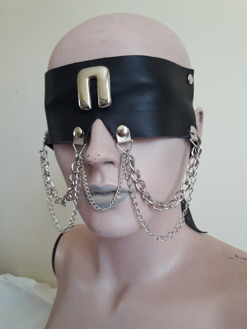 Leather Blindfold Eyemask, Sex Mask, Submissive Mask, BDSM Face Mask, Sex Play Mask, Black Sex ...