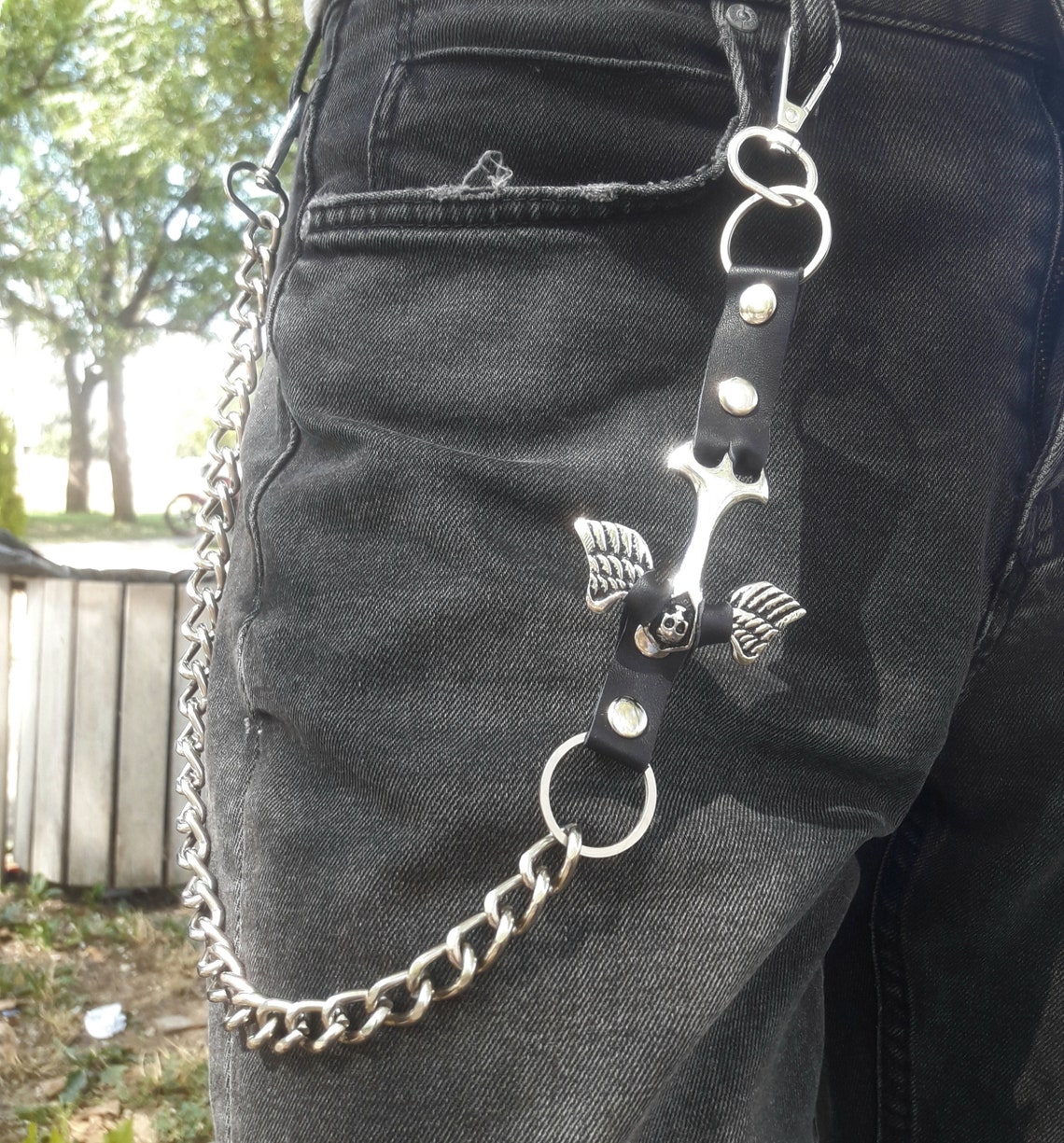 Metal Punk Rock Layered Chain Keychains for Men Women Waist Key Chain ...