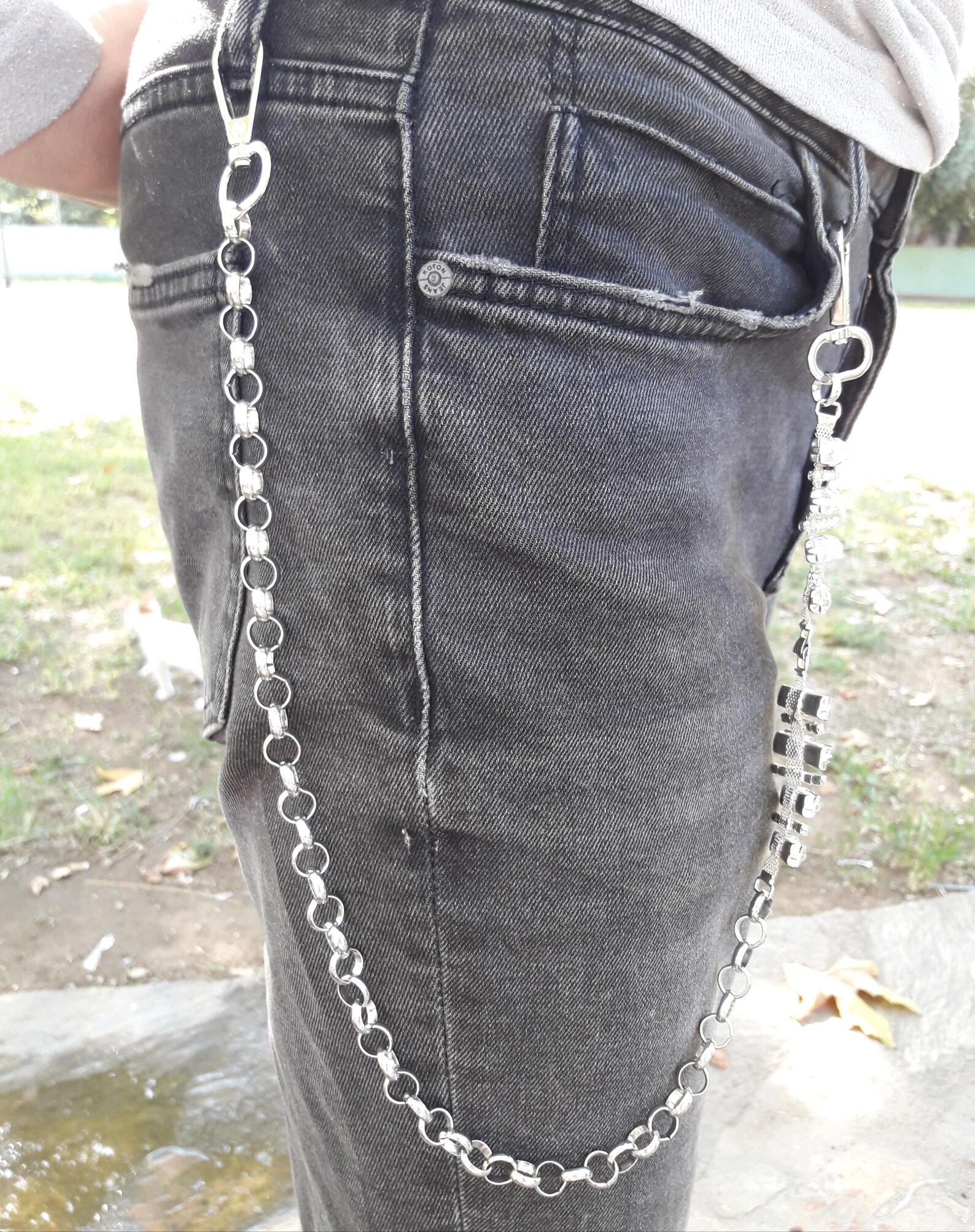 Metal Punk Rock Layered Chain Keychains for Men Women Waist Key Chain ...