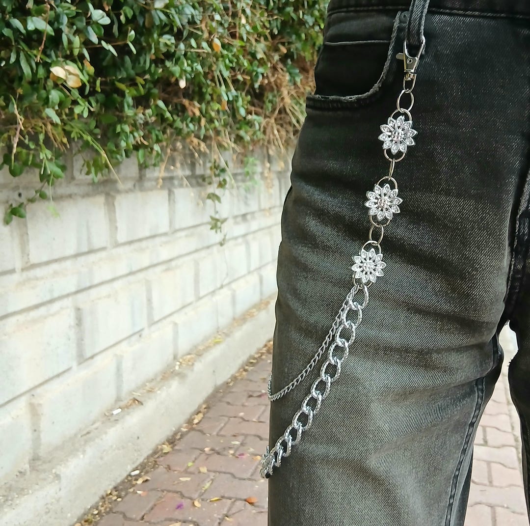 Metal Punk Rock Layered Chain Keychains for Men Women Waist Key Chain ...