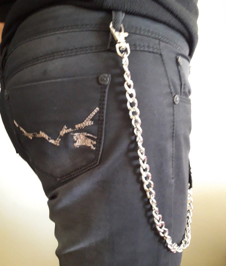 Metal Punk Rock Layered Chain Keychains for Men Women Waist Key Chain ...