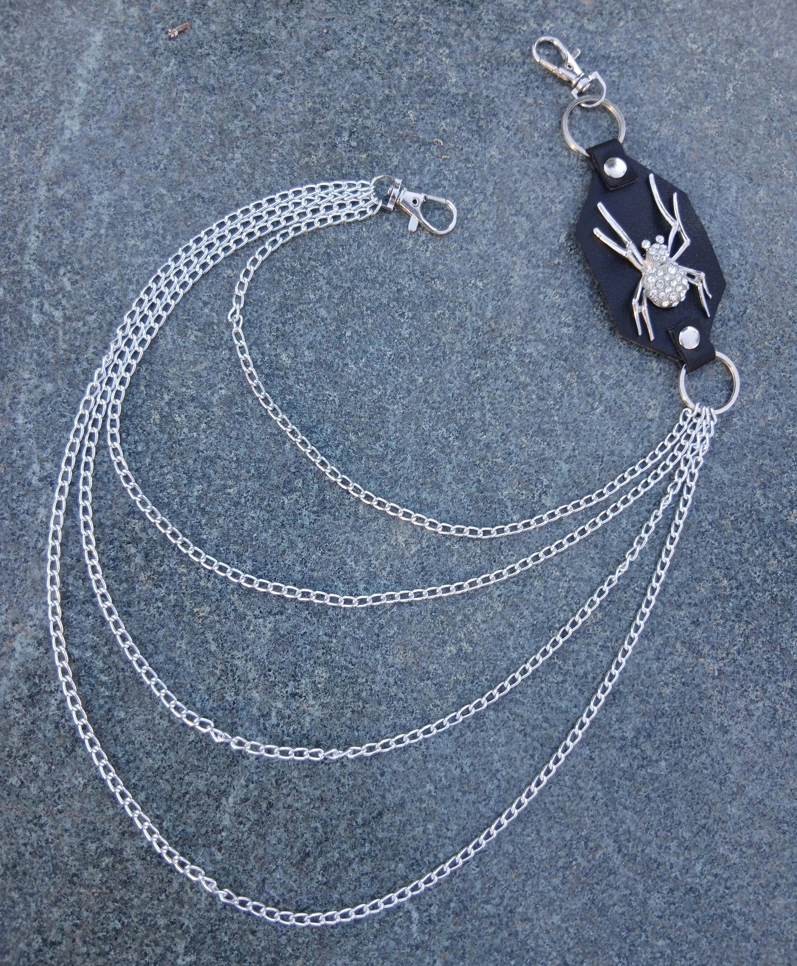 Metal Punk Rock Layered Chain Keychains for Men Women Waist Key Chain ...