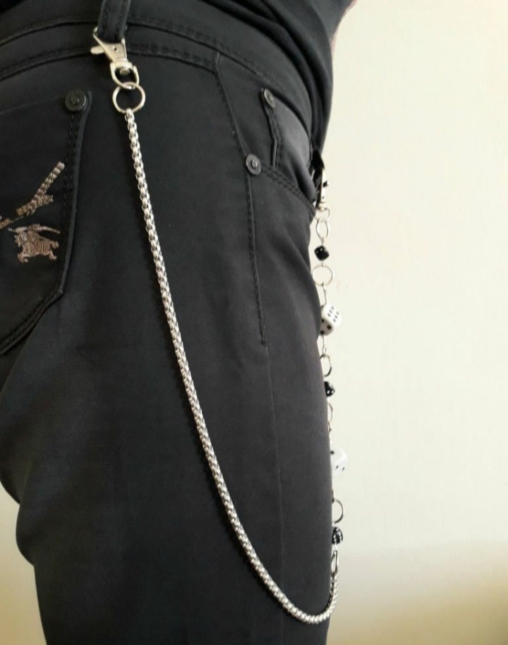 Metal Punk Rock Layered Chain Keychains for Men Women Waist Key Chain ...