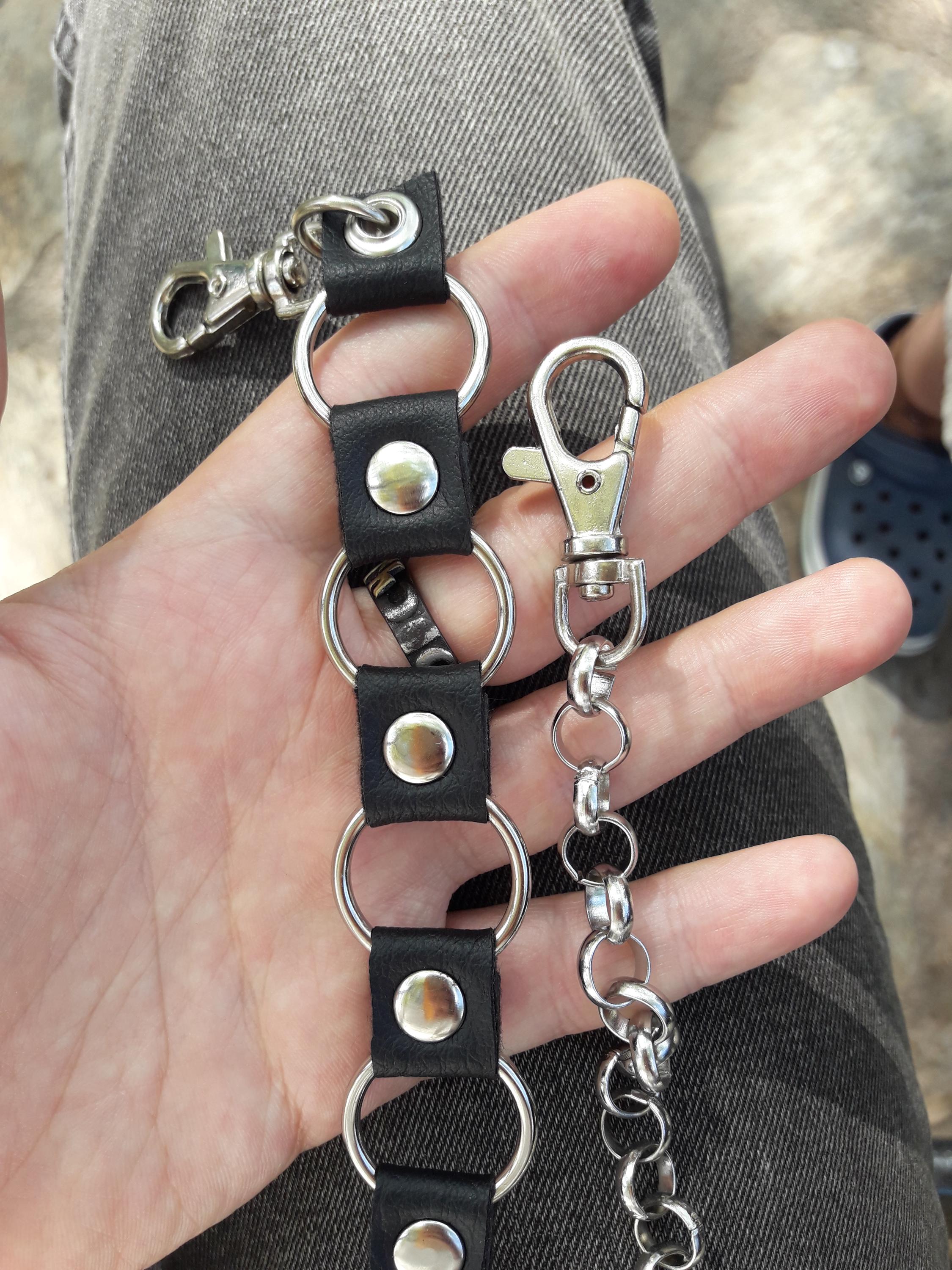 Metal Punk Rock Layered Chain Keychains for Men Women Waist Key Chain ...