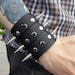 Gothic Leather Spiked Bracelet - High Quality Punk Spike Rivets Cuff ...