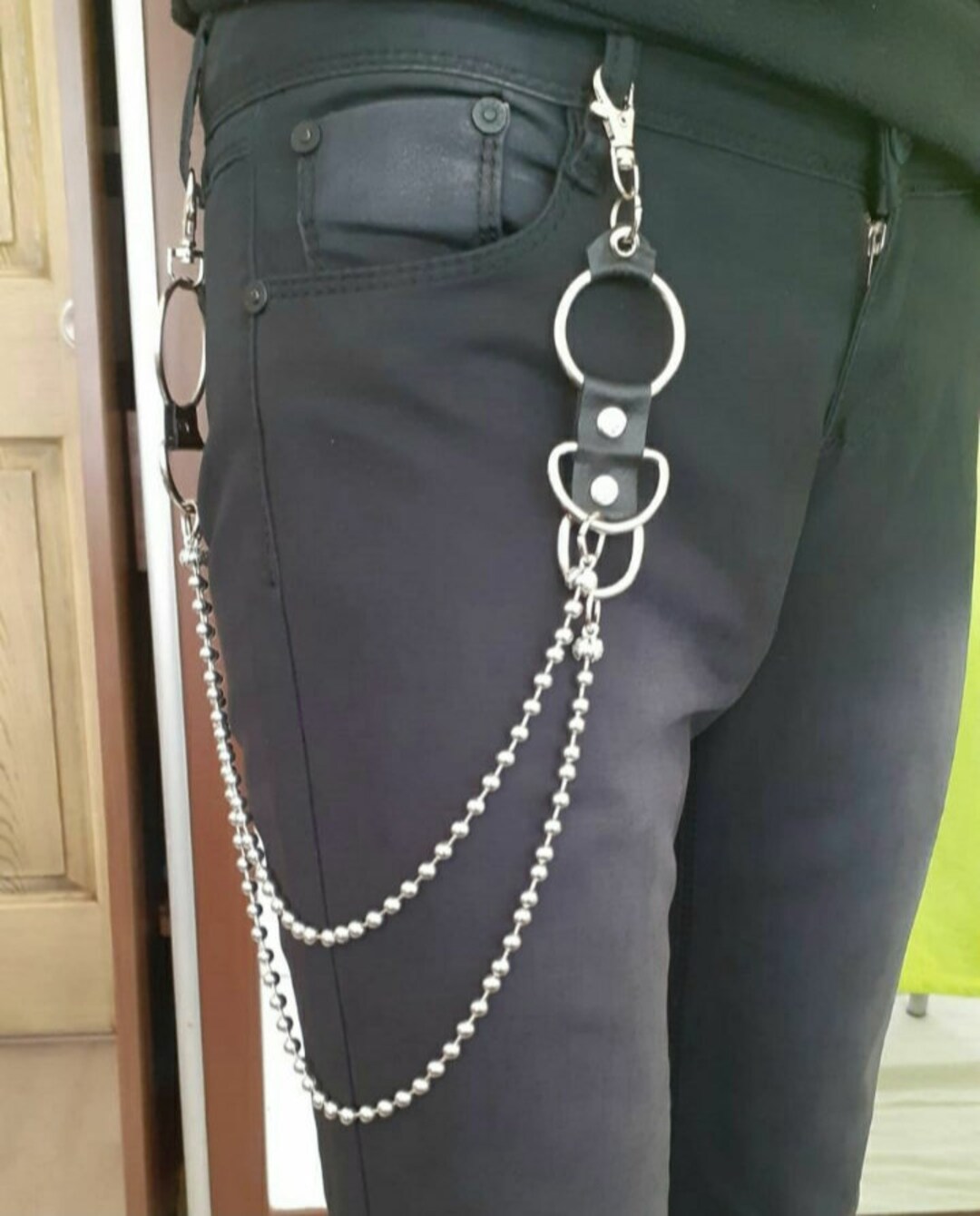 Metal Punk Rock Layered Chain Keychains for Men Women Waist Key Chain ...