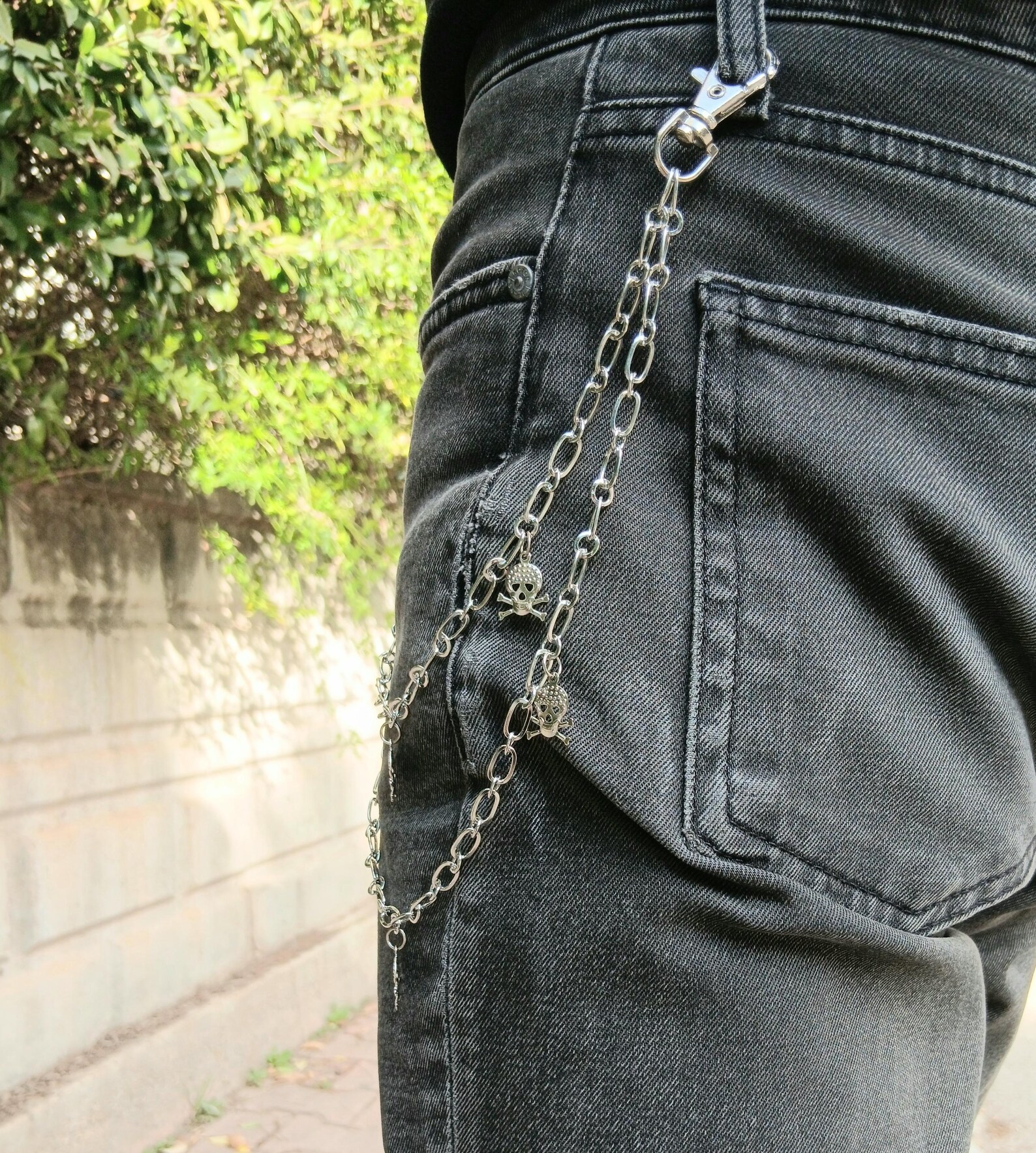 Metal Punk Rock Layered Chain Keychains for Men Women Waist Key Chain ...