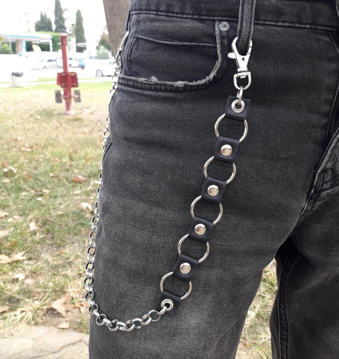 Metal Punk Rock Layered Chain Keychains for Men Women Waist Key Chain ...