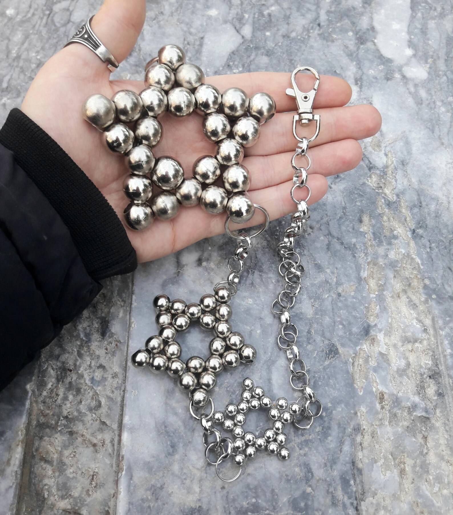 Metal Punk Rock Layered Chain Keychains for Men Women Waist Key Chain ...