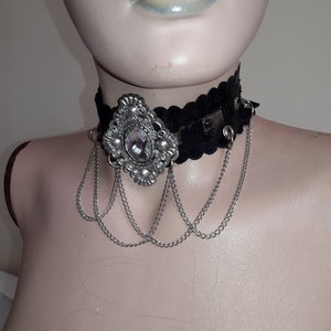 Handmade Leather Choker High Quality Leather With Rhinestone Chokers ...