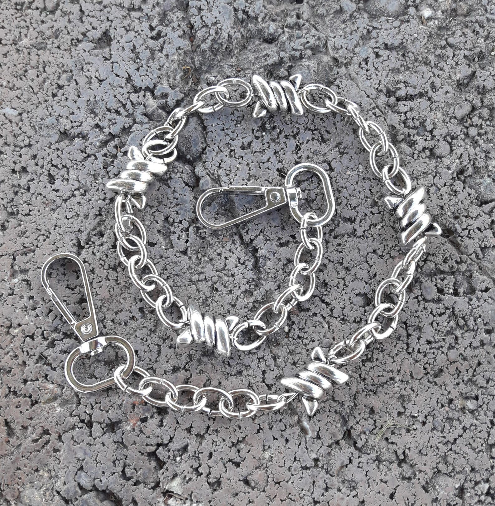 Metal Punk Rock Layered Chain Keychains for Men Women Waist Key Chain ...