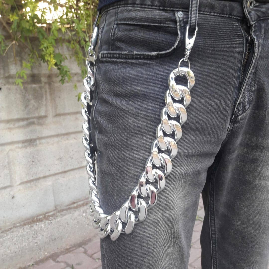 Metal Punk Rock Layered Chain Keychains for Men Women Waist Key Chain ...