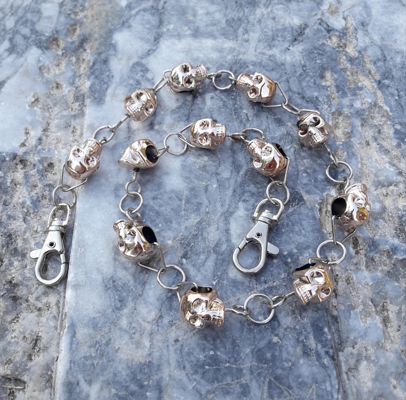 Skull Pants Chain Buckle on the Jeans Pants Aesthetic Accessories Jeans ...