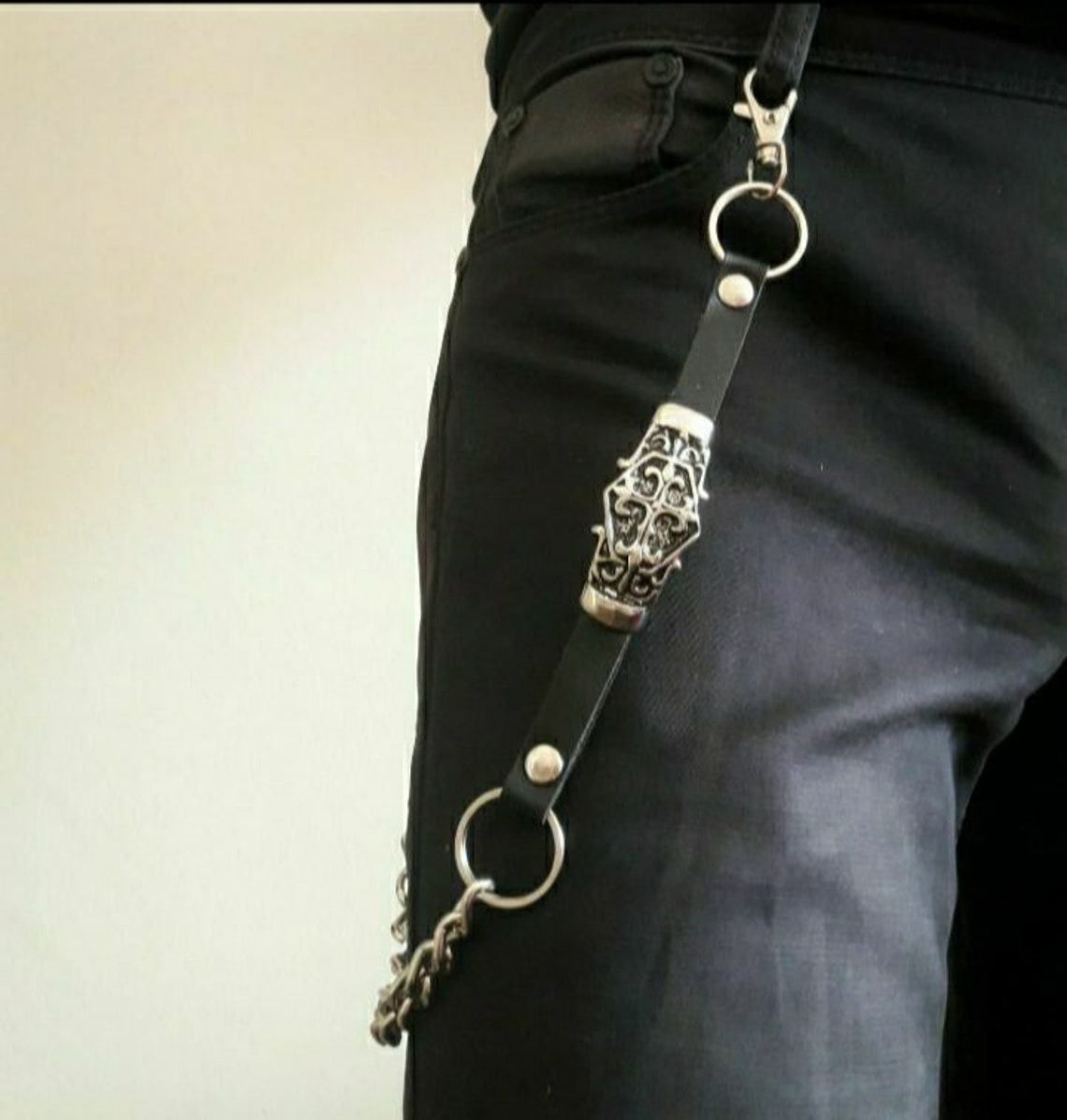 Metal Punk Rock Layered Chain Keychains for Men Women Waist - Etsy