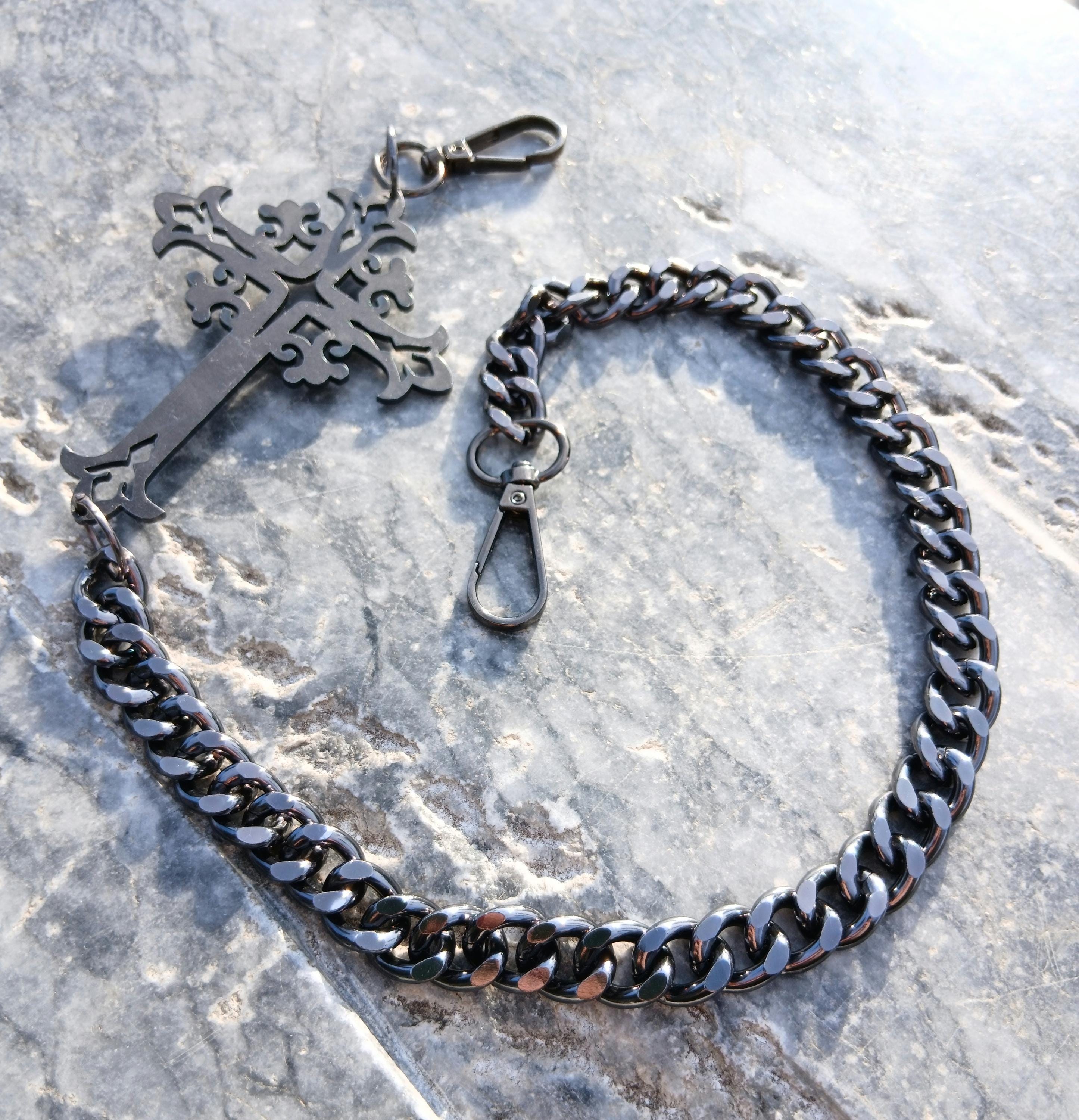 Metal Punk Rock Layered Chain Keychains for Men Women Waist Key Chain ...