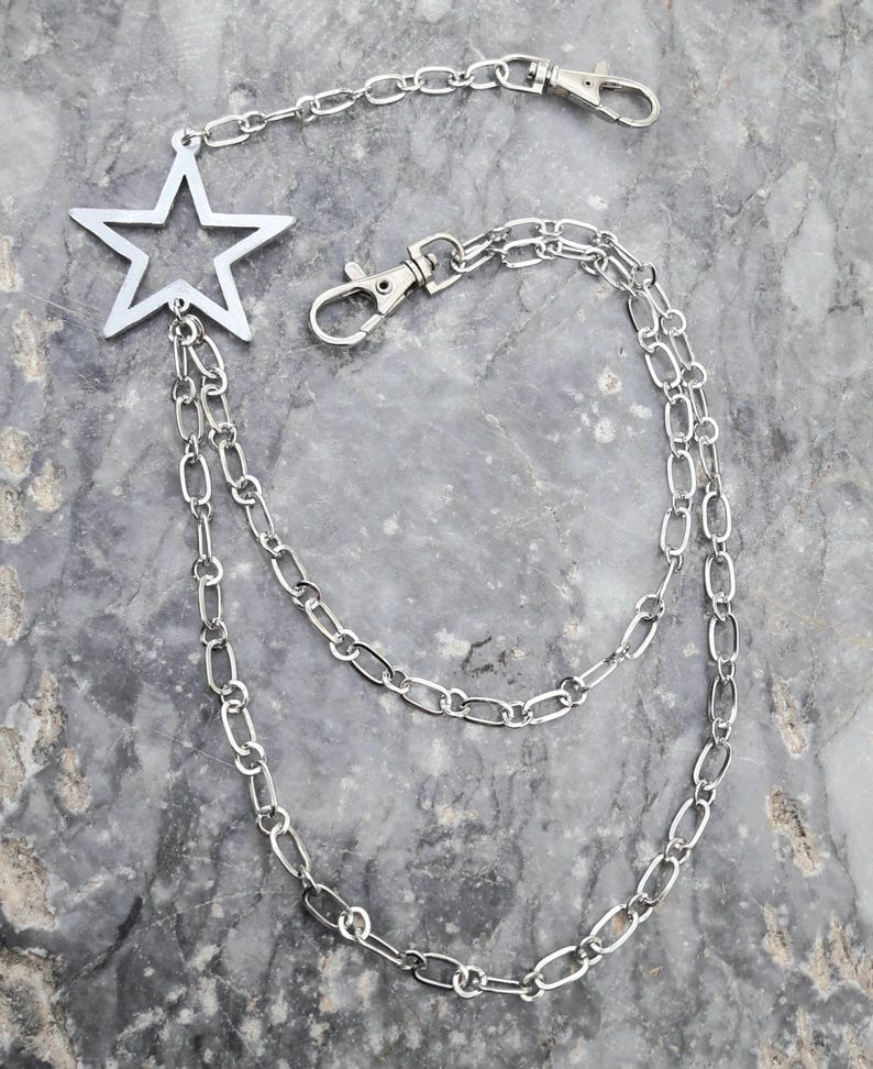Metal Punk Rock Layered Chain Keychains for Men Women Waist Key Chain ...