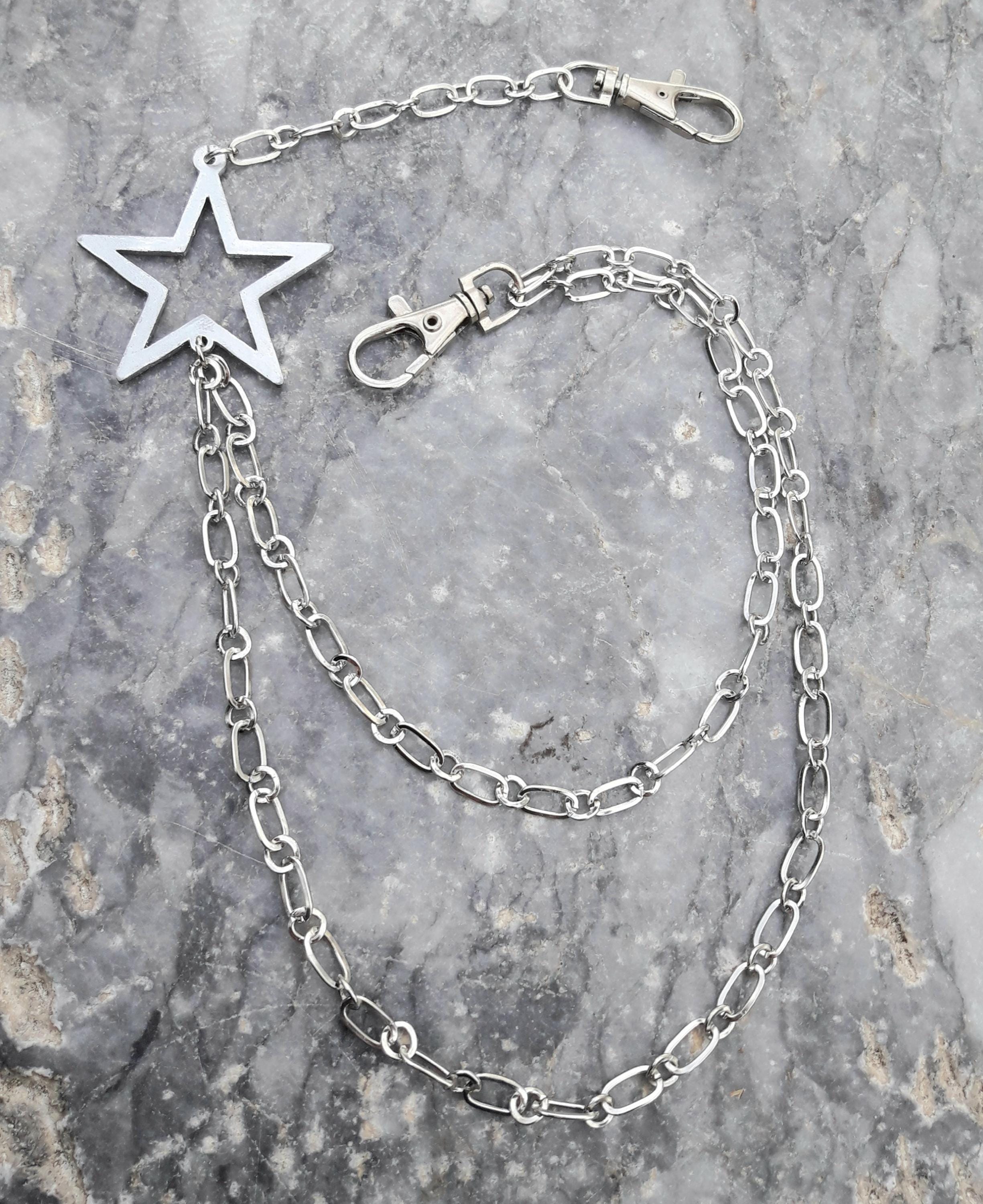 Metal Punk Rock Layered Chain Keychains for Men Women Waist Key Chain ...