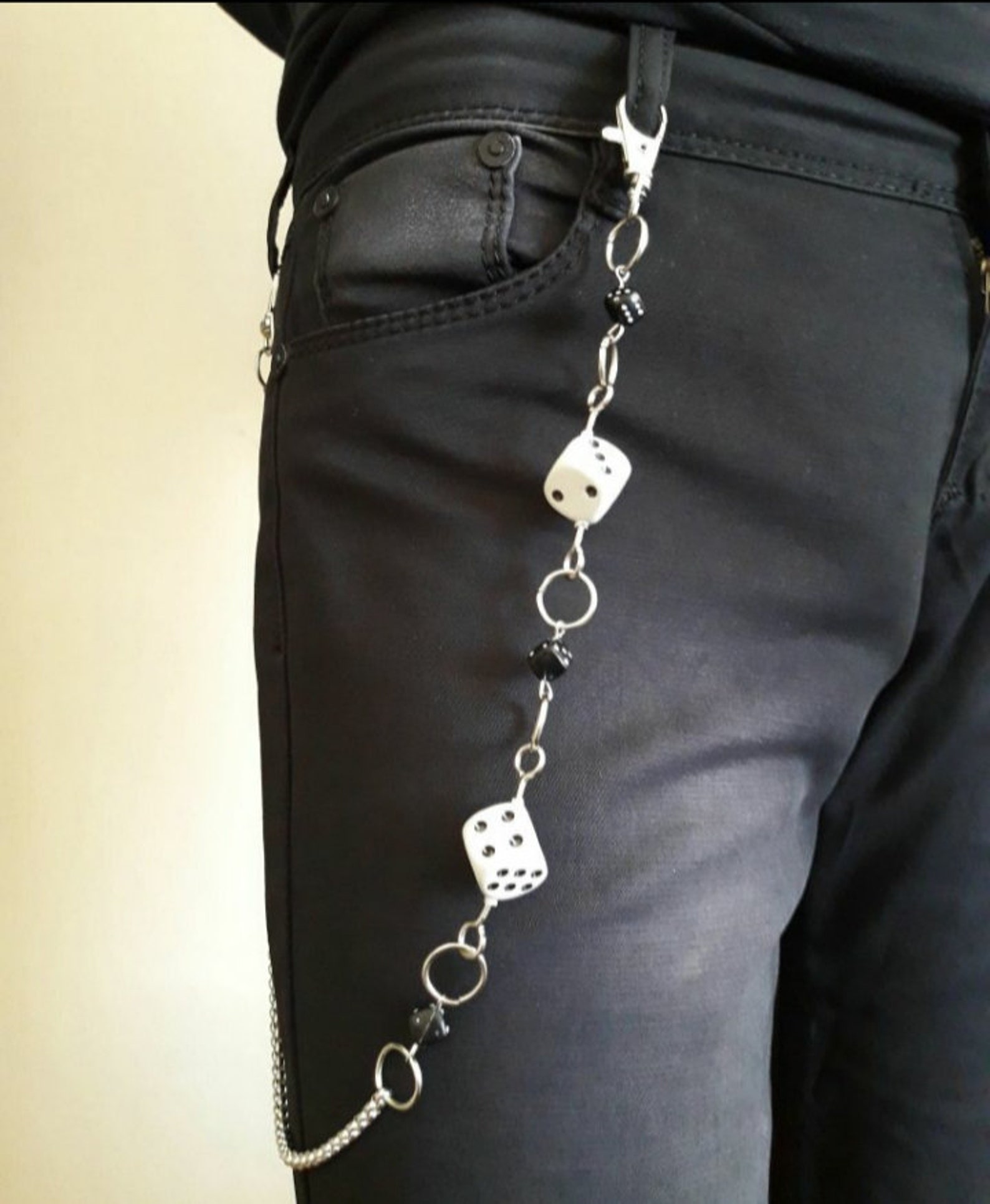 Metal Punk Rock Layered Chain Keychains for Men Women Waist Key Chain ...