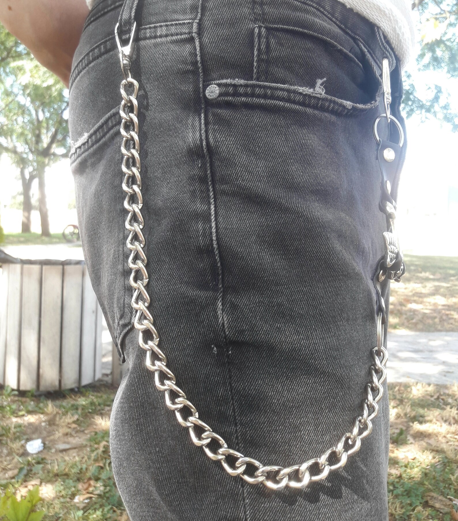 Metal Punk Rock Layered Chain Keychains for Men Women Waist Key Chain ...